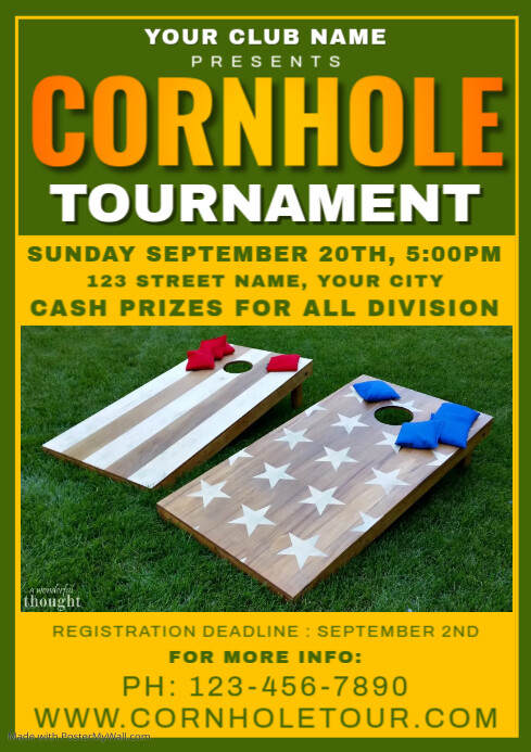 cornhole tournament Template | PosterMyWall