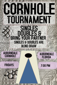 CORNHOLE TOURNAMENT POSTER Template | PosterMyWall