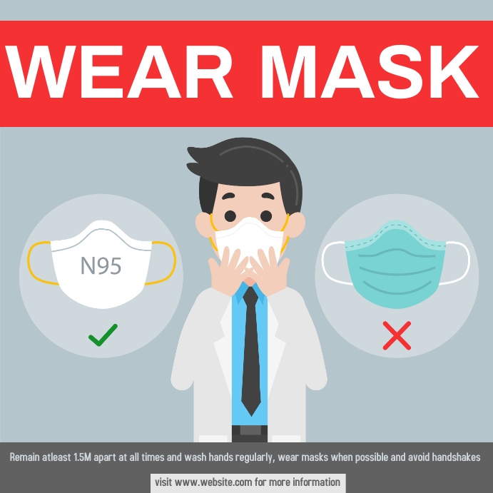 corona awareness, health poster,wear mask Template | PosterMyWall