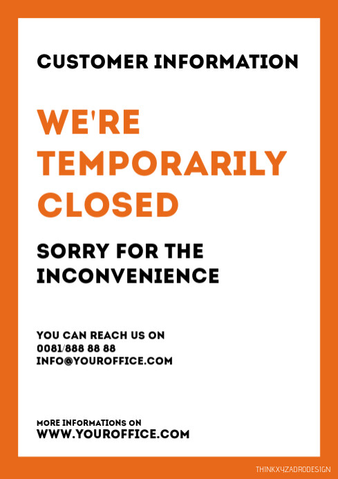 Copy of corona information customer poster flyer din | PosterMyWall