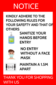 Covid-19 Awareness Social Distancing Poster Template | PosterMyWall