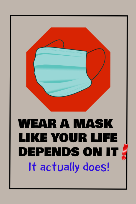 corona virus, wear a mask,covid 19 prevention Template | PosterMyWall