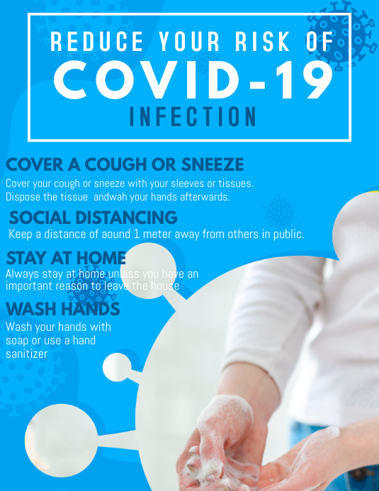 Copy of corona virus, wear mask, wash hands | PosterMyWall