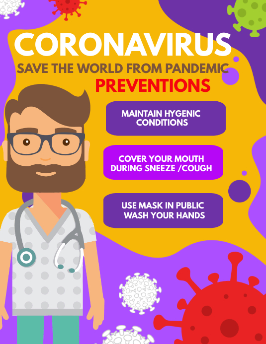 Copy of corona virus awareness flyers | PosterMyWall