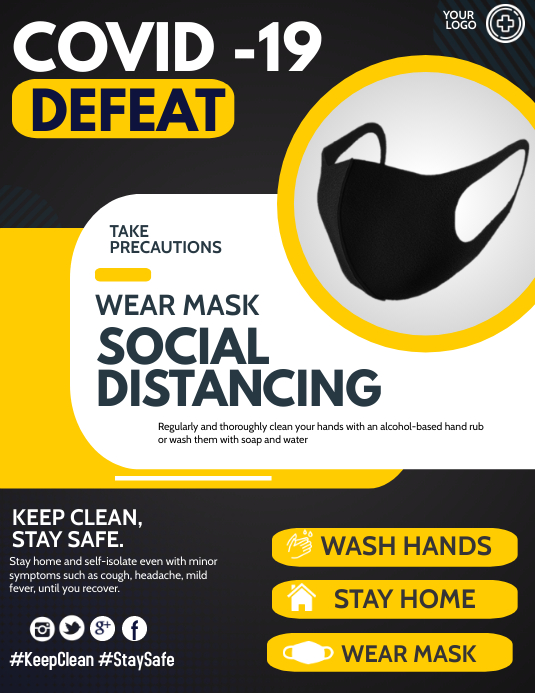 Copy of Corona virus template,health,Wear mask | PosterMyWall