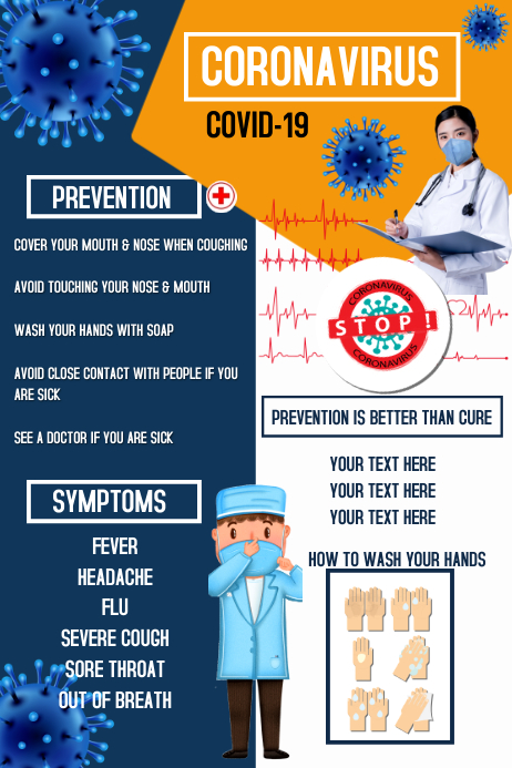Coronavirus, Flu, poster Template | PosterMyWall