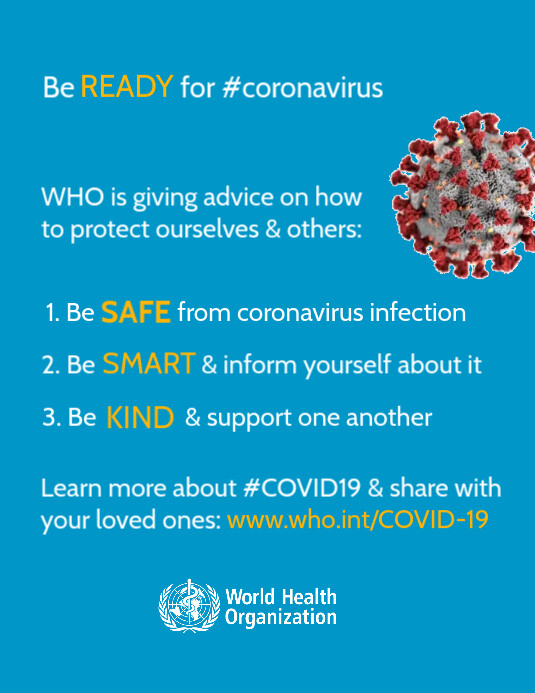 Copy of Coronavirus by WHO Poster Template | PosterMyWall
