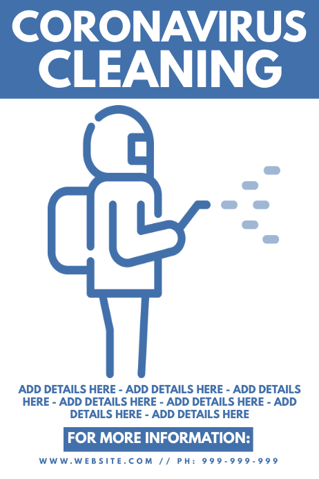 Coronavirus Cleaning Poster Template | PosterMyWall