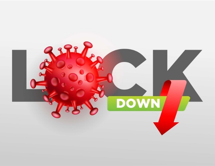 Coronavirus lockdown area with 3d illustratio Template | PosterMyWall