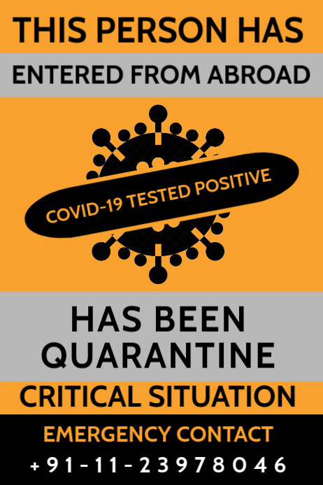 Coronavirus Person Alert Template | PosterMyWall