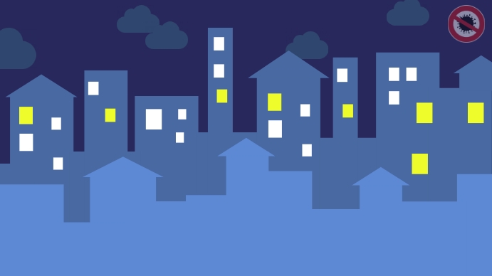 Coronavirus Toon City Zoom Background Template | PosterMyWall