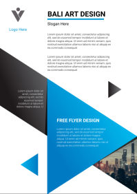 corporate generic blue and white newsletter d Template | PosterMyWall