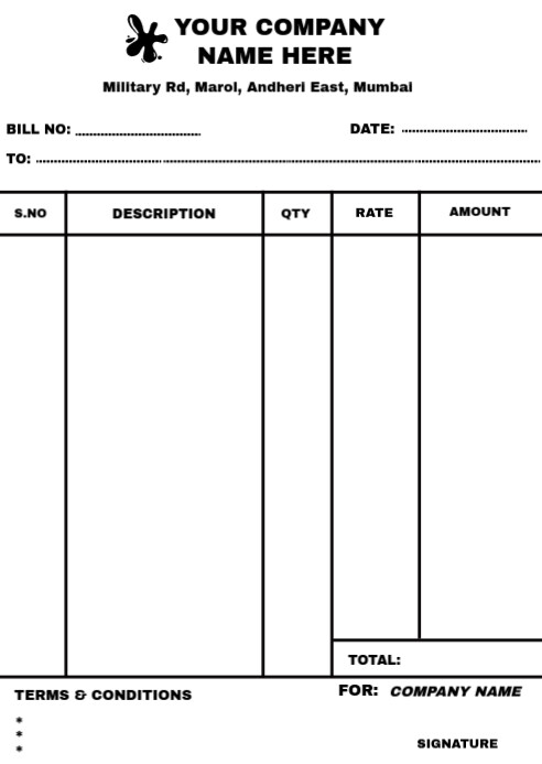 corporate bill book design template | PosterMyWall