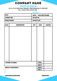 bill book invoice design template | PosterMyWall