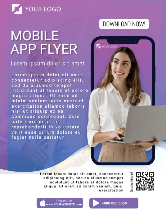 Corporate Brochure Mobile Flyers Template | PosterMyWall