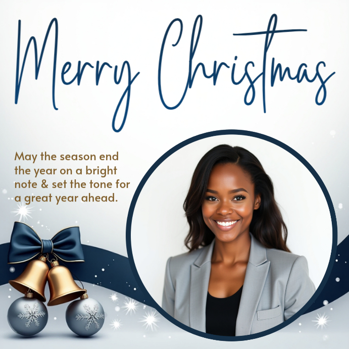 corporate business merry christmas message portrait photo flyer ...