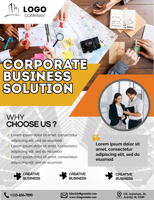 Corporate Business Solution template | PosterMyWall
