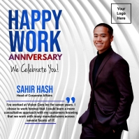 Corporate Business Work Anniversary Wishes Template | PosterMyWall
