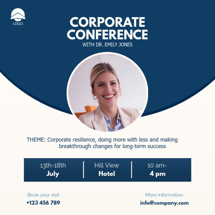 Corporate conference seminar leadership event Template | PosterMyWall