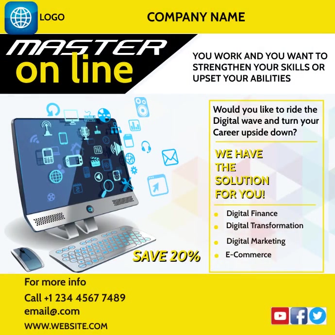 corporate digital management poster Template | PosterMyWall