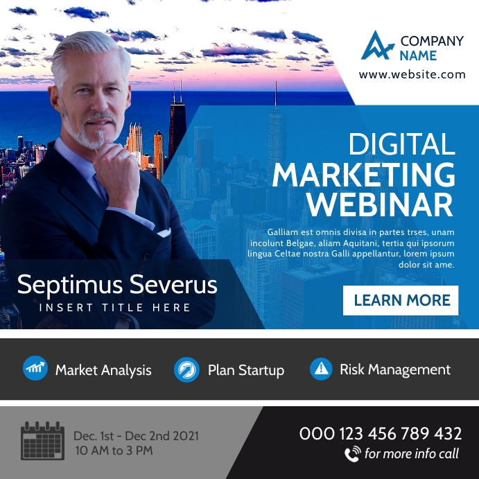 Plantilla de Evento Corporativo Anuncio Publicación de Instagram ...