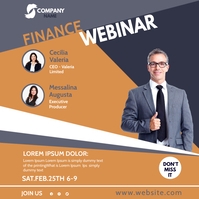 corporate finance webinar template | PosterMyWall