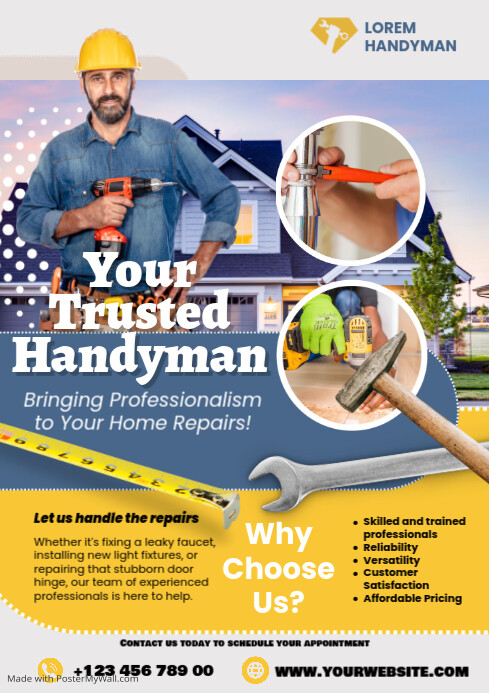 Corporate Handyman Services Flyer Template | PosterMyWall