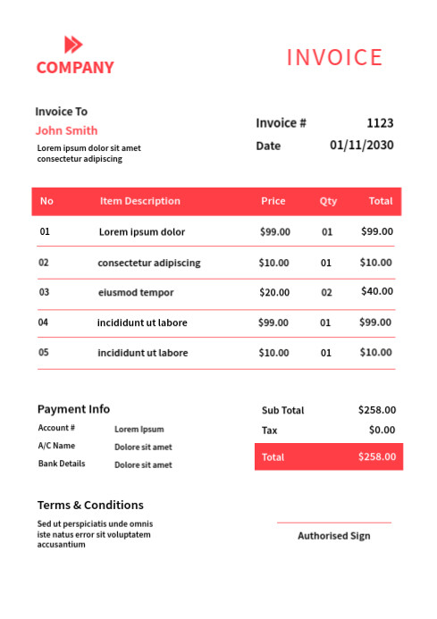 Corporate Invoice Template | PosterMyWall
