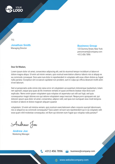 Copy of Corporate Letterhead Template | PosterMyWall