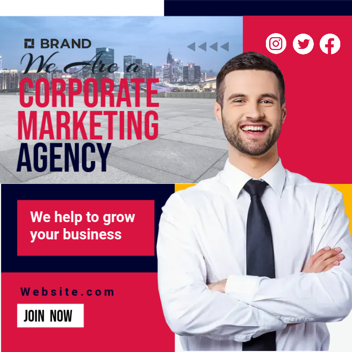 Corporate Marketing Agency Ads Template | PosterMyWall