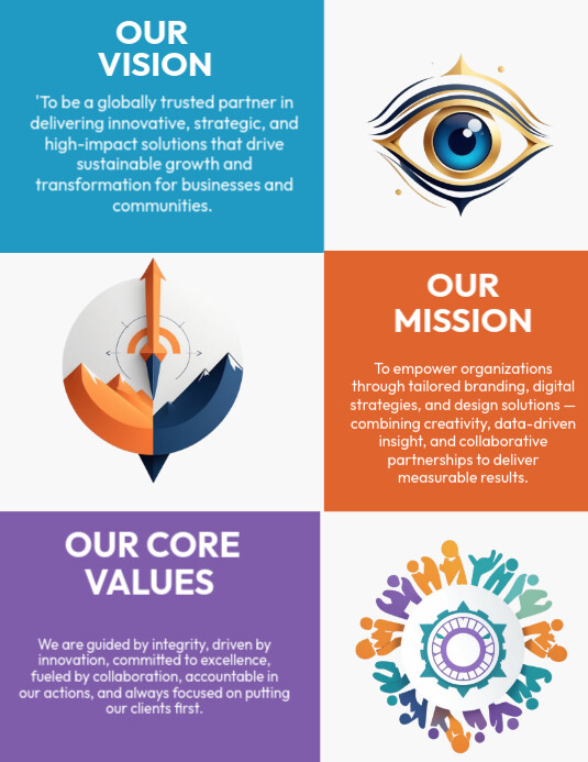 Copy of Corporate mission and vision flyer | PosterMyWall