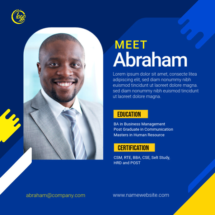 Corporate Person Profile Template | PosterMyWall