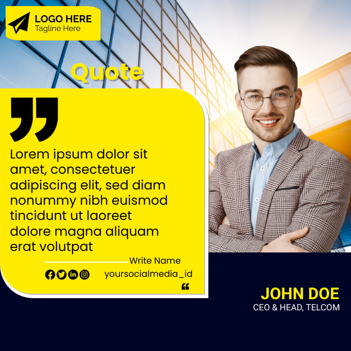 corporate quote template | PosterMyWall