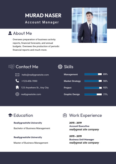 Corporate Resume Template | PosterMyWall