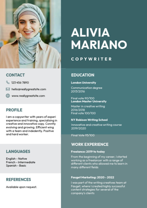 Corporate Resume Template | PosterMyWall