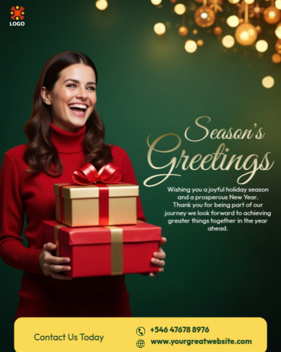 Plantilla de Corporate/retail Seasons greetings template | PosterMyWall