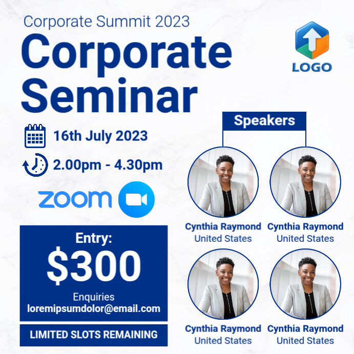 Copy of Corporate seminar flyer | PosterMyWall
