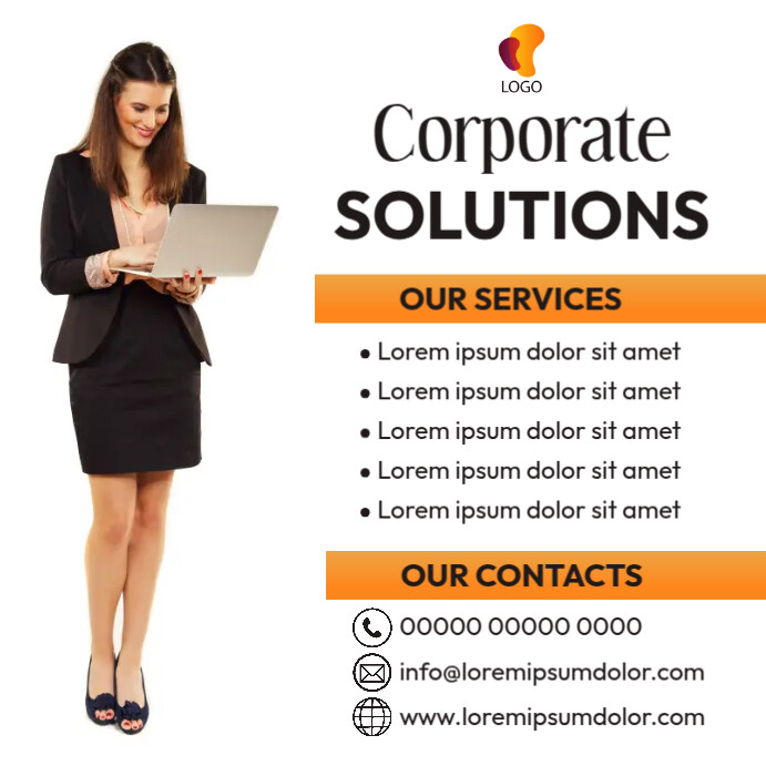 Corporate solutions flyer template | PosterMyWall