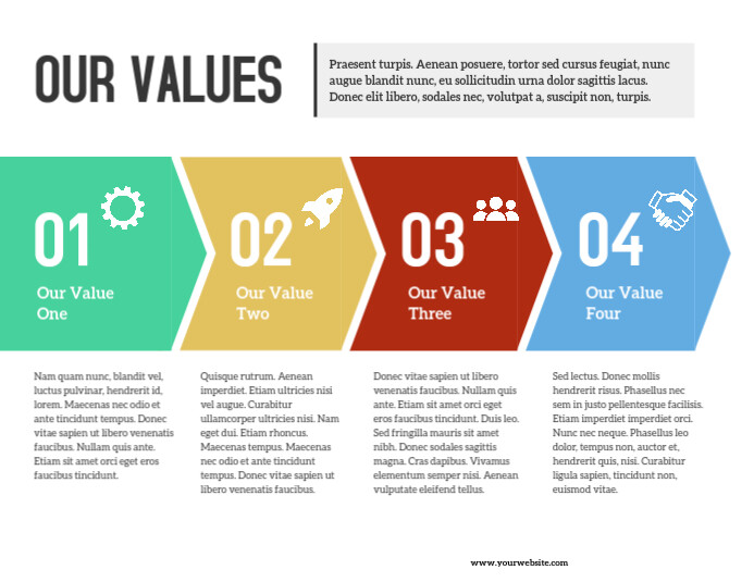 Copy of Corporate Steps Values Colorful Flyer | PosterMyWall