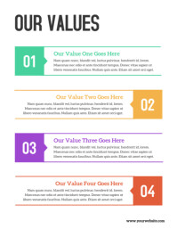 Corporate Steps Values Colorful Flyer Template | PosterMyWall