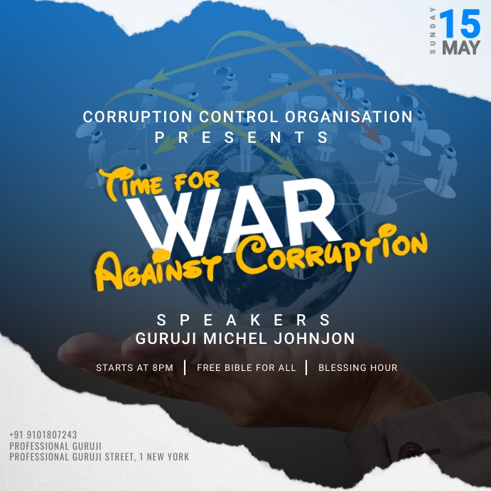 Corruption control campaign template | PosterMyWall