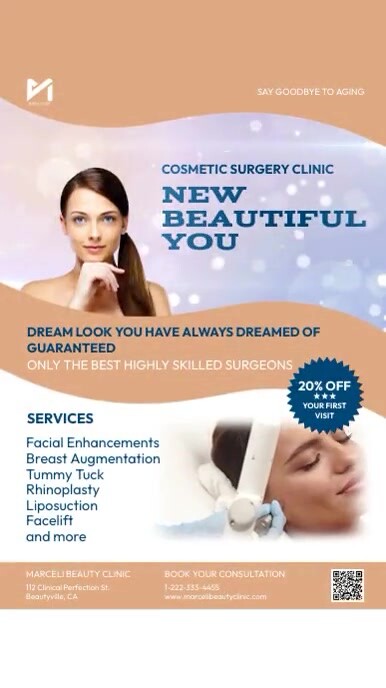 Cosmetic Surgery Clinic Ad Social Media Template | PosterMyWall