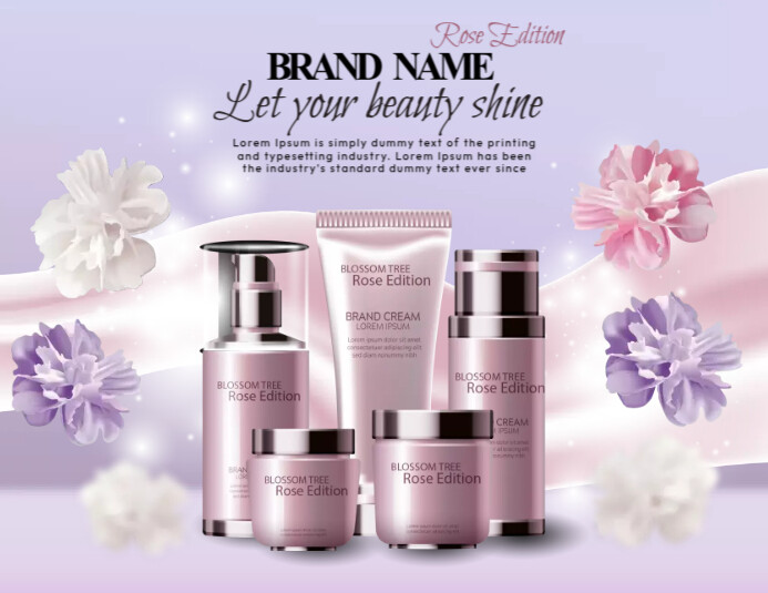 Cosmetics Floral Theme Template | PosterMyWall
