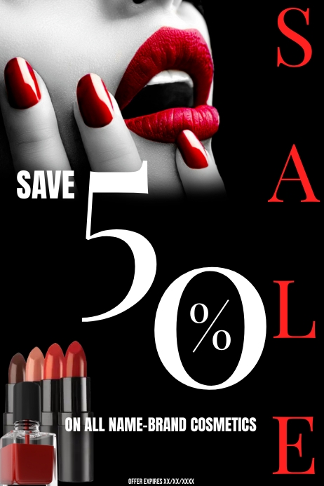 COSMETICS SALE BANNER Template | PosterMyWall