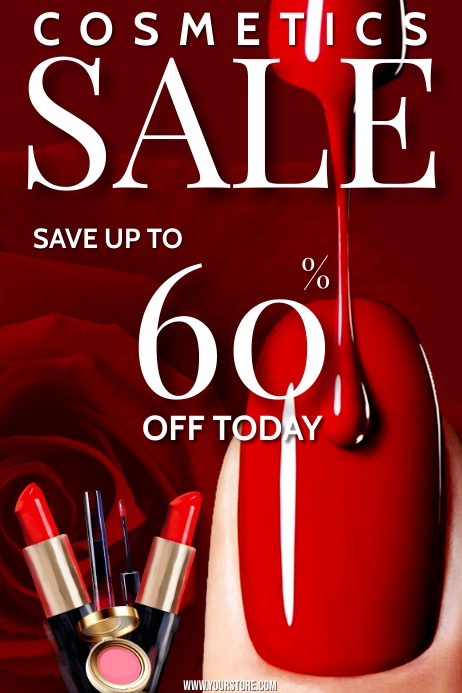 COSMETICS SALE Template | PosterMyWall