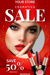 COSMETICS SALE POSTER Template | PosterMyWall