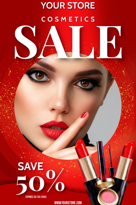 COSMETICS SALE Template | PosterMyWall