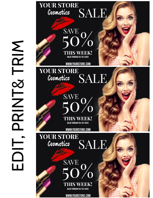 COSMETICS SALE Template | PosterMyWall