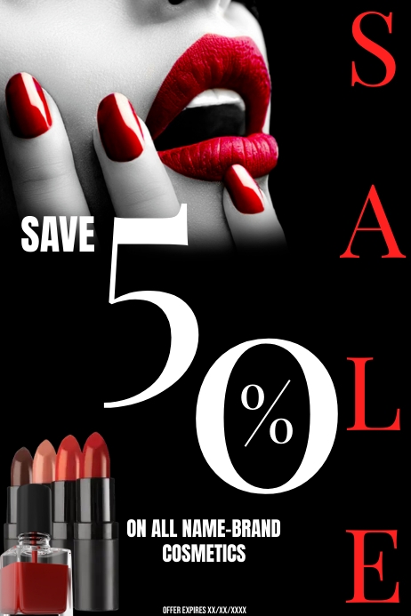 Plantilla de COSMETICS SALE POSTER | PosterMyWall
