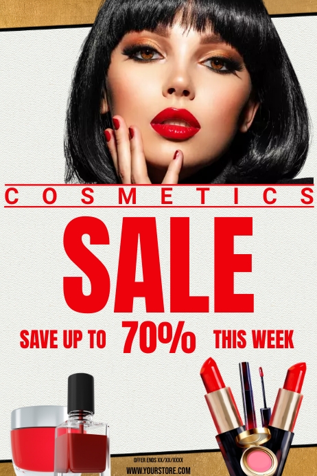 COSMETICS SALE POSTER Templat | PosterMyWall